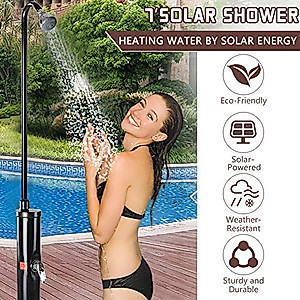 Chickenlife7 FT Pool Spa Solar Base Shower Outdoor Backyard Poolside Beach with Sprinkler