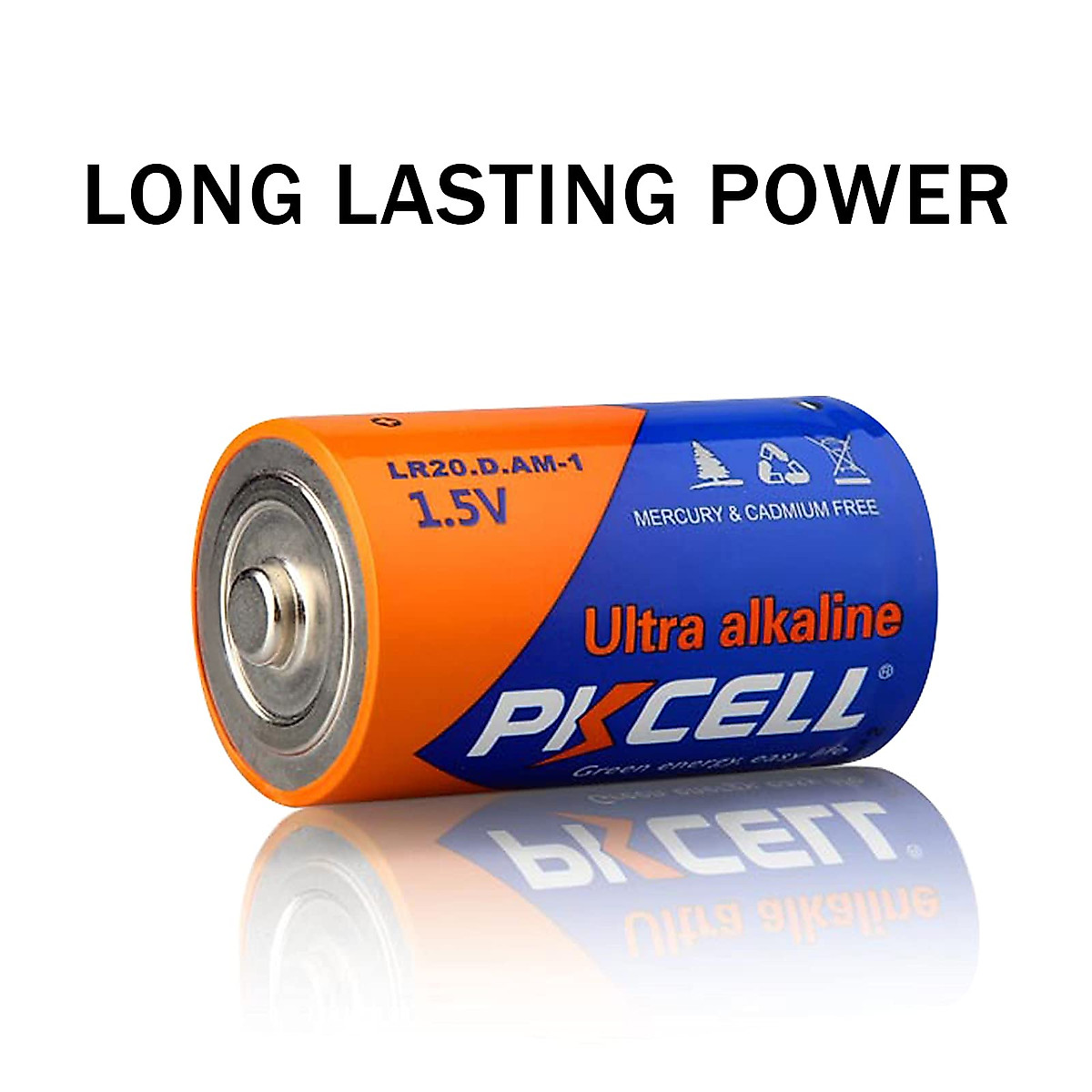 1.5V D Size AM-1 MN1300 Batteries Alkaline Battery lr20 Count Pcs (2)