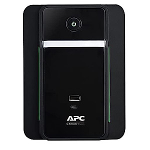 APC UPS 950VA Line Interactive UPS Battery Backup, BVK950M2 Backup Battery with AVR, 2 USB Charging Ports (Type C/Type A), Back-UPS Uninterruptible Power Supply, Black