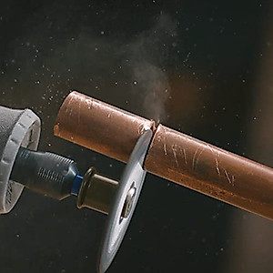 Dremel EZ456, 1 1/2-Inch (38.1 mm) Wheel Diameter, EZ - Lock™ Fiberglass Reinforced Cut-off Wheels, Rotary Tool Cutting Disc for metal cutting, 5 pieces, Medium , Red