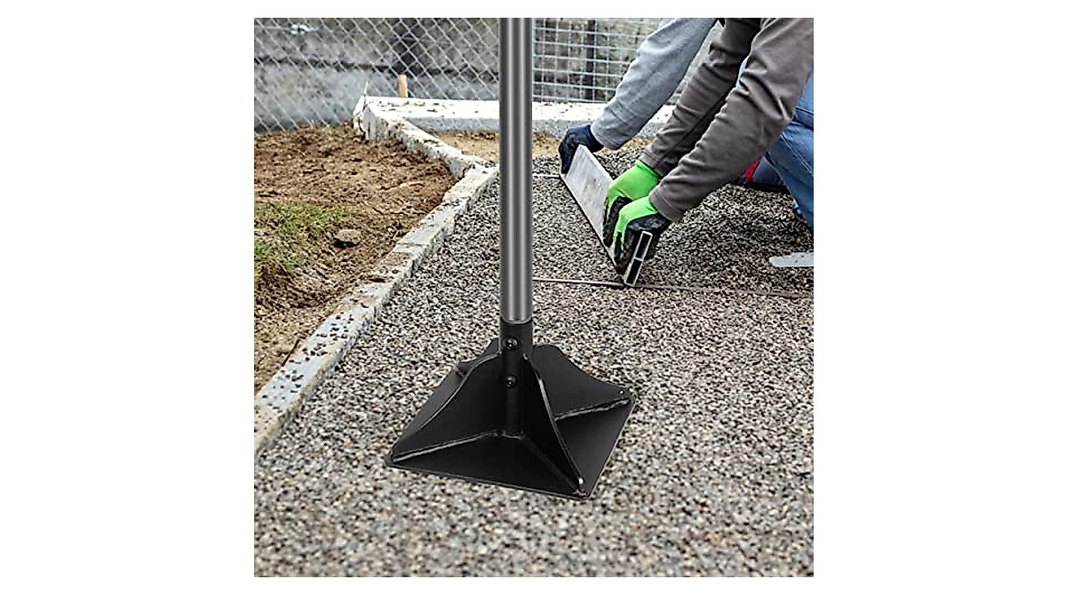 Walensee Steel Tamper - Heavy Duty 48-inch Handle for Ground Leveling