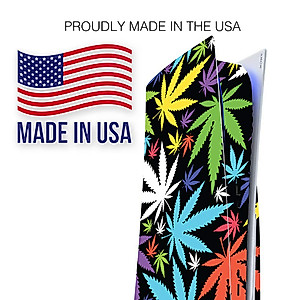 ITS A Skin Skins Compatible with Sony Playstation 5 Console Disc Edition - Protective Decal Overlay Stickers wrap Cover - Colorful Weed Leaves Leaf