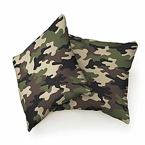 Beabes Pillow Cases Fashion Black Brown Green Camo Seamless Pattern Pack of 2,Decorative Throw Pillow Covers for Couch Bedroom Living for Girl Boy 18X18 Inch