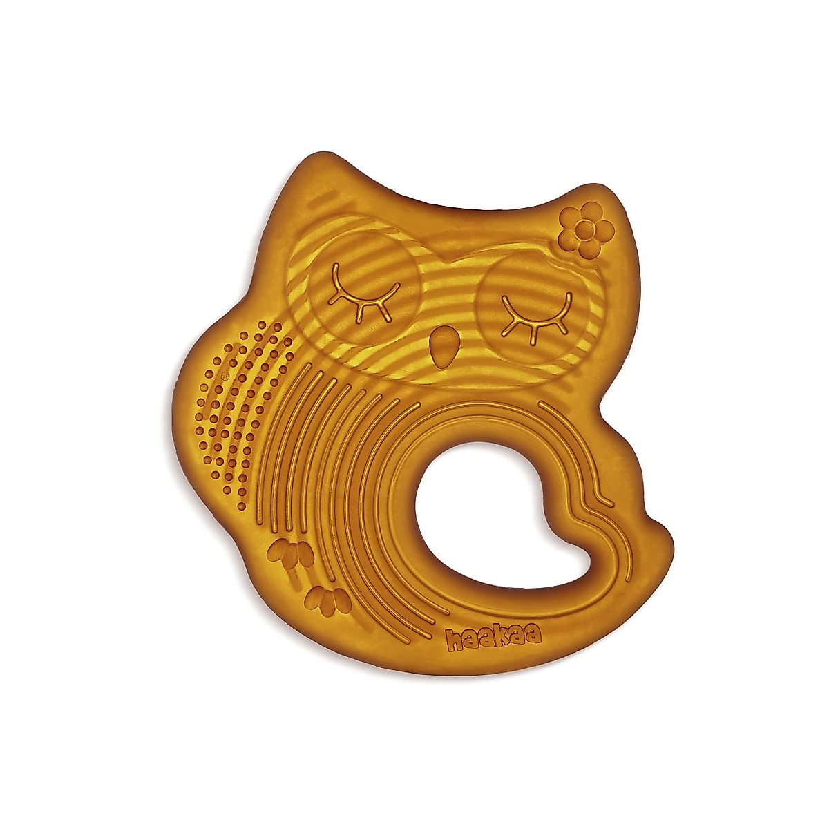 haakaa Silicone Owl Teether, Sleeping Owl Soothing Teething Teether Toy for Infants Toddler, Soft Chew Teething Toys for Babies 3 Months+, BPA Free