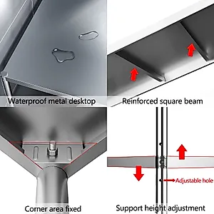 GOCHUSX Stainless Steel Shelf, Kitchen Storage Rack, 3-Tier Shelving Units and Storage, Standing Shelving Work Table for Kitchen Garage Office ( Color : Silver , Size : 80X30X80CM )