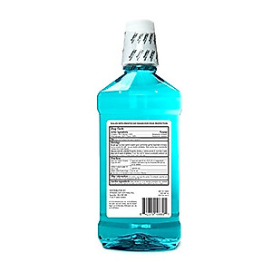 Amazon Brand - Solimo Tartar Control Plus Antiseptic Mouth Rinse, Iceberg Blue Mint, 1 Liter, 33.8 Fluid Ounces, Pack of 1