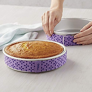 Wilton Bake-Even Cake Strips for Evenly Baked Cakes, 2-Piece Set, Purple, Fabric