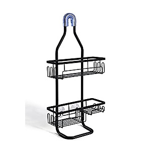 SunnyPoint Sturdy Tubing Structure Bathroom Hanging Shower Head Caddy Organizer (Standard, Black)