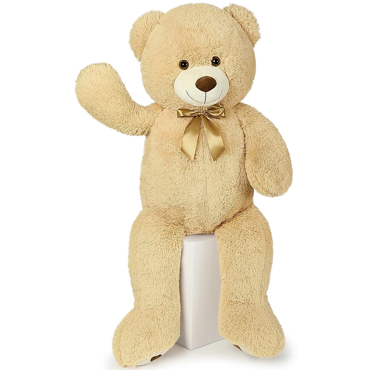 MaoGoLan Baby Blue Teddy Bear 35" Giant Plush Animal Big Fluffy Bear Stuffed Animal with T-Shirt for Boys Children