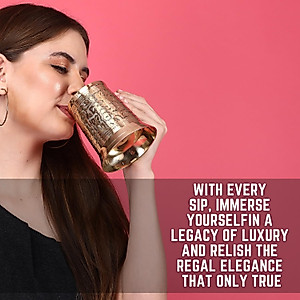 REPLICARTZ German Beer Mug Stein Hand Engraved Brass Antique Large Beer Stein Mug Men Tankard Wedding Pirates Medieval Gift Renaissance Moscow Mule - Capacity 500ml 16Oz