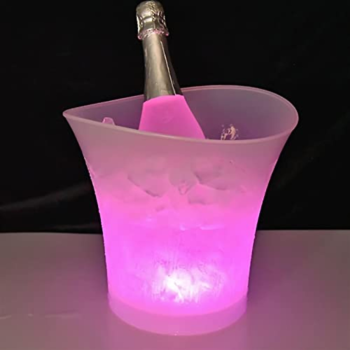 Ice Bucket,Beer cooler,5L 6 Colors LED Light Up Champagne Beer Bucket Holder Bars Nightclubs Bars Night Party Wine Drink Beer Juice Buckets Ice Beverage Tub