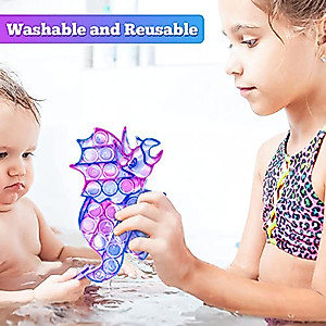 Dinosaur Fidget Push Pop Toy, Fidgets Educational Popping Toy for Girls Squeeze Bubble Sensory Toy Relieve Stress & Anxiety for Adults and Teen