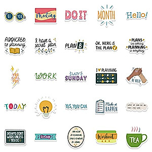 Planner Stickers 54pcs Stickers – Inspirational & Motivational, Cute & Aesthetic Stickers for Adults - Aesthetic Accessories & Sticker Pack for Planner,Scrapbook and Journal