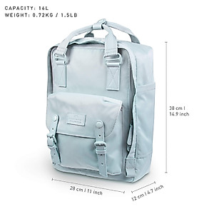 Doughnut Macaroon Nature Pale Series 16L Travel School Ladies College Girls Lightweight Commuter Casual Daypacks Bag Backpack (Raindrop)