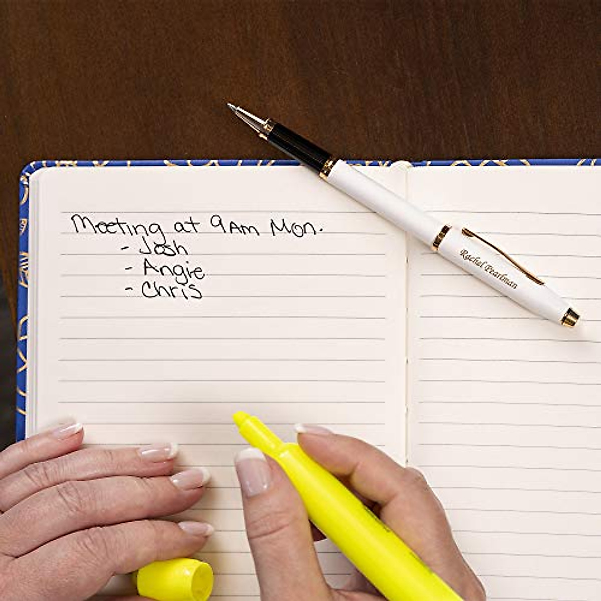 Dayspring Pens Engraved Cross Pen | Personalized Cross Century II Pearlescent White Lacquer Rollerball Pen. Custom Engraving Shipped in One Business Day.