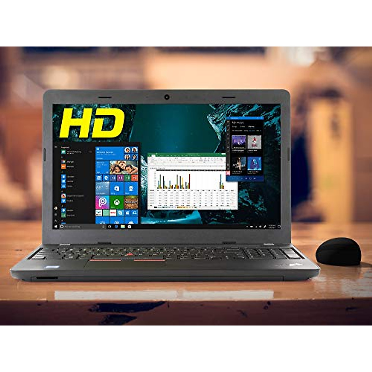 Lenovo ThinkPad E570 Laptop, 15.6 HD Display, Intel Core i5-7200U Upto 3.1GHz, 8GB RAM, 512GB NVMe SSD + 1TB HDD, DVDRW, VGA, HDMI, Card Reader, Wi-Fi, Bluetooth, Windows 10 Pro (Renewed)