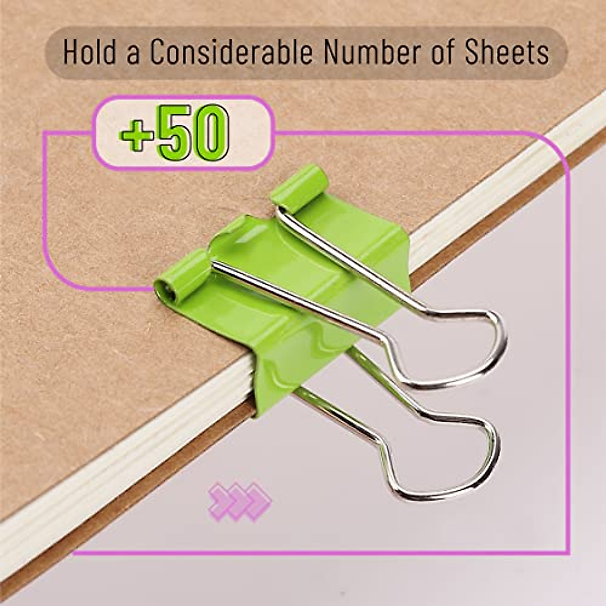 Mr. Pen- Colored Binder Clips, 0.75”, 100 Pack, Small Binder Clips, Mini Binder Clips, Small Binder Clips 3/4 inch, Clips Office Supplies, Binder Clips Small Size, Colorful Binder Clips