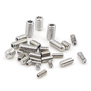 MCMASKE Metric M1.6 M2 M2.5 M3 Stainless Steel Internal Hex Drive Cup-Point Set Screws Assortment Kit