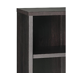 ClosetMaid Bookshelf with 6 Shelf Tiers, Adjustable Shelves, Tall Bookcase Hutch, Sturdy Wood with Closed Back Panel, Black Walnut Finish