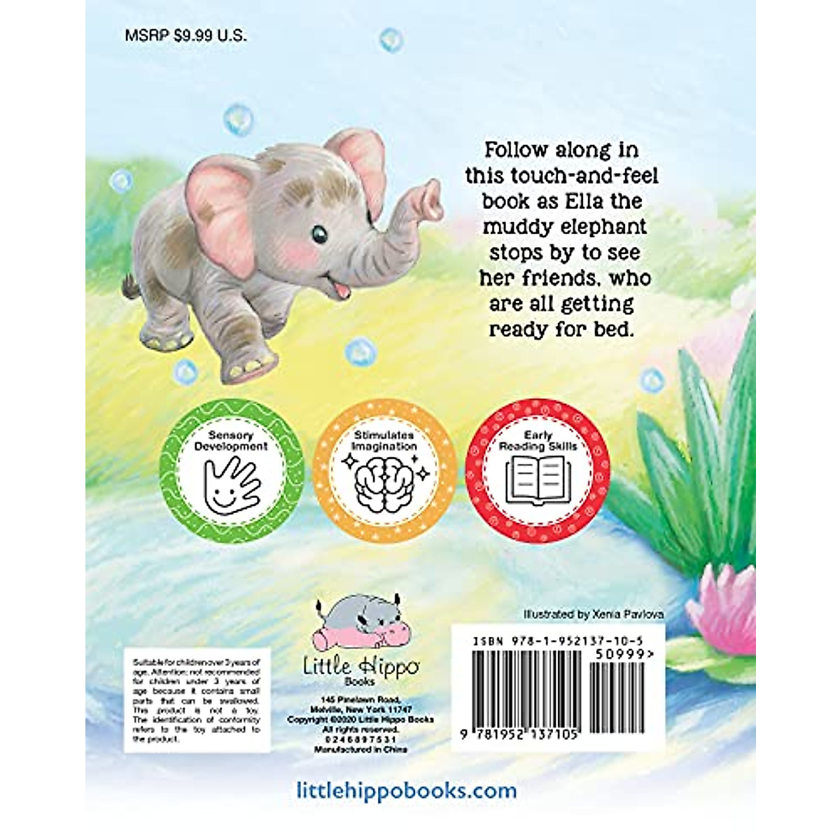 Touch and Feel Ella's Bath Time - Novelty Book - Children's Board Book - Interactive Fun Child's Book