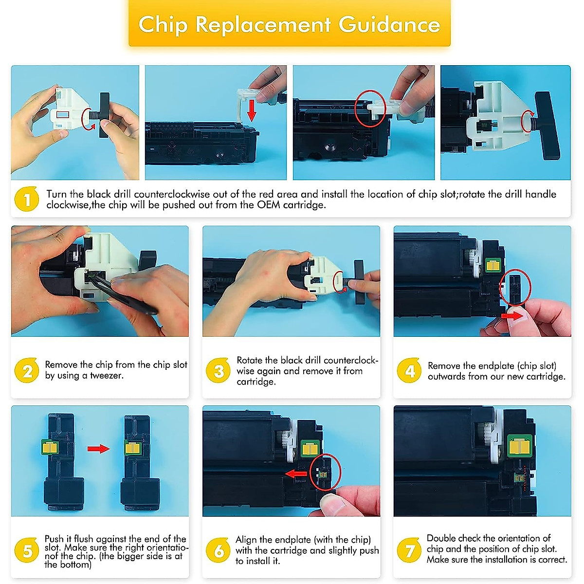 Toner Bank Compatible Toner Cartridge Replacement for HP 206A 206X W2110A W2110X for HP Color Pro M283fdw M255dw MFP M283cdw M282nw M283 M255 Printer Ink (Black Cyan Yellow Magenta, 4-Pack)