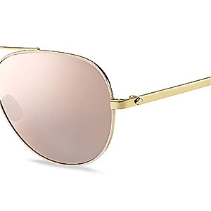 Kate Spade New York Women's Avaline 2 Aviator Sunglasses, Gold HAVN, 58 mm