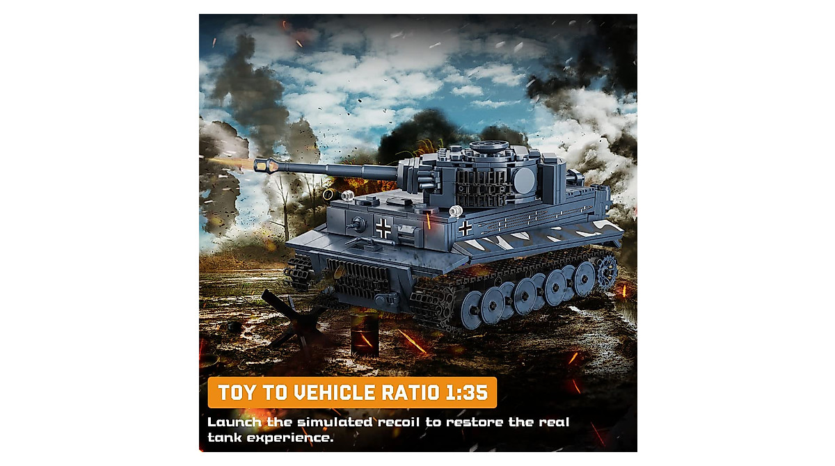 Mould King Tiger Tank Building Blocks - Remote Control Fun