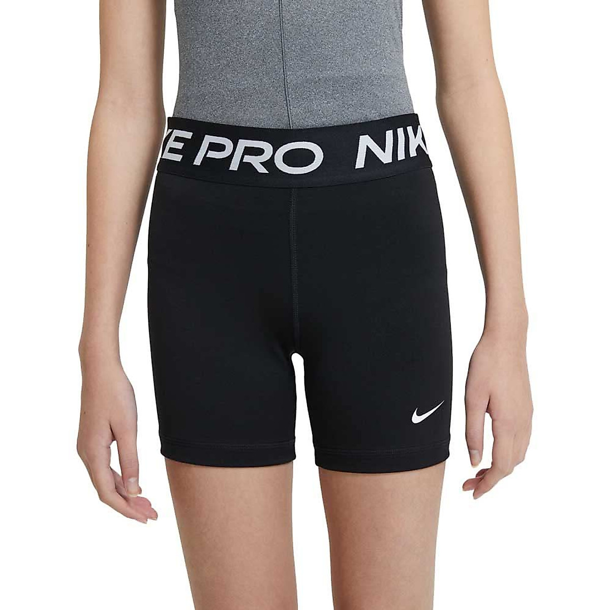 Nike Girls Nikepro 3IN Short DA1033-010 Size M Black/White