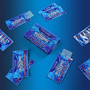 MySmile Teeth Whitening Strips 14 Treatments, 28 White Strips for Teeth Whitening, Non-Sensitive Whitening Strips for Tooth Whitening, Helps to Remove Smoking Coffee Soda Wine Stain, 10 Shades Whiter