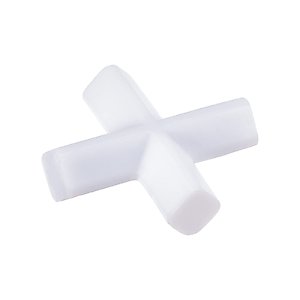 YOKIVE 1 Pcs Magnetic Stir Bar, PTFE Coated Cross Type Stirrer | Great for Lab Liquid Solution Stirring Mixing(White, 1.38-Inch)