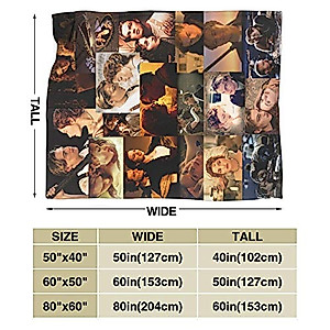 Gmhnssdszd Movies Titanic Collage Soft Fannel Fleece Jack Rose Sweet Love Throw Lightweight Warm Plush Blankets Bed Couch Office Home Accessories Funny Gifts for Women Men Kids Pets 80x60inch,Black