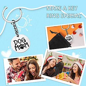 Dog Mom Keychain for Women Mother’s Day Gift Keychain Funny Dog Tag Pendent Mother Keychain from Daughter Son for Birthday Christmas Mother’s Day Thanksgiving Gift