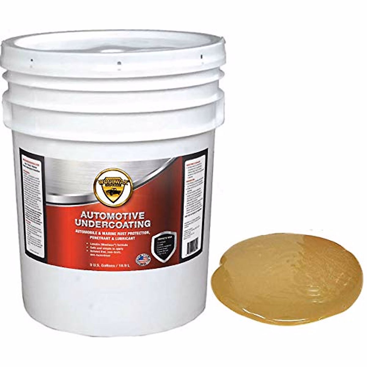 WOOLWAX™ Auto/Truck Lanolin Undercoating 5 Gallon Pail. Straw (clear) Color.
