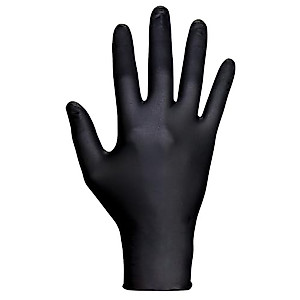Raven SAS Safety 66518 6 mil Black Nitrile Disposable Gloves 7 Mil - Large - 10 Pack(100 Gloves per Box)
