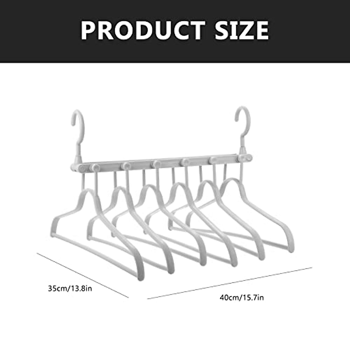 Tofficu Space Saver Hangers Hangers Space Saving Multifunctional Rotatable Plastic Clothes Rack Foldable Clothes Rack for Room Organization Hangers Space Saving