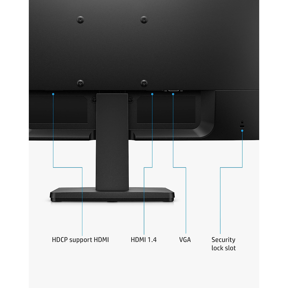 HP V222vb FHD Monitor, 1080p VA Display, 75Hz, 21.5'' Computer Screen, TUV Certified Low Blue Light Mode, Ergonomic Tilt, HDMI&VGA Ports, VESA Mounting (2021), Black (Renewed)