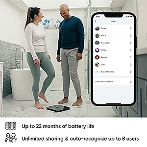WYZE Smart Scale X for Body Weight, Digital Bathroom Scale for BMI, Body Fat, Water and Muscle, Heart Rate Monitor, Body Composition Analyzer for People, Baby, Pet, 400 lb, Black