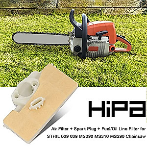 Hipa Air Filter + Spark Plug + Fuel/Oil Line Filter for STHIL 029 039 MS290 MS310 MS390 Chainsaw
