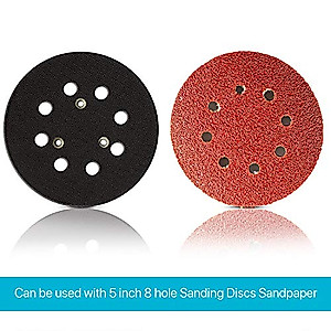 2 Pieces 5 Inch 8 Holes Replacement Sander Hook and Loop Sander Pad Replacement for Makita BO5010, BO5030K, BO5031K, BO5041K