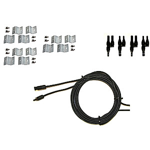 WindyNation 300 Watt Monocrystalline Solar Panel Kit + 1500W VertaMax Power Inverter + 200ah AGM Deep Cycle Battery for RV, Boat, Off-Grid 12 Volt Battery Systems