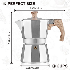 wedrink Stovetop Espresso Maker 3 Cups Moka Pot Cuban Coffee Maker Stovetop Coffee Maker Moka Italian Espresso
