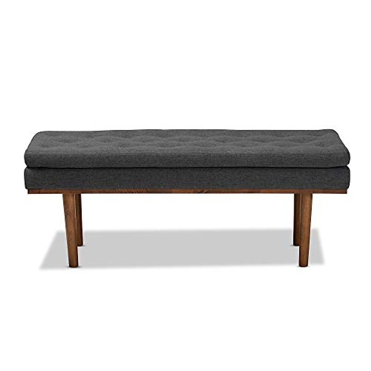 Baxton Studio Benches, One Size, Dark Grey/Walnut