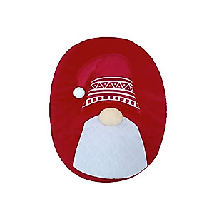 Indecor Home 15-Piece Christmas Holiday Bathroom Decoration Accessory Set | Bath Rug/Mat | Toilet Lid Topper | Shower Curtain | 12 Hooks | 5 Styles to Choose from (Gnome)