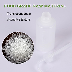 WZPB Wash Bottle Squeeze Bottle 250ml, 4Pcs Rinse Bottle Watering Tools, Plastic Squeeze Washing Bottle, Irrigation Squeeze Sprinkling Can Wash Plant Bottle (250ml / 8OZ)