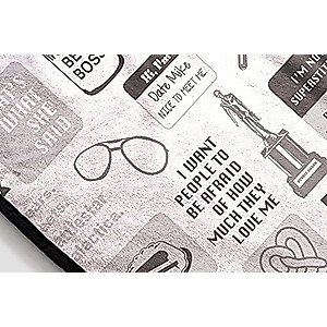 Jay Franco The Office Dundees Blanket - Bedding Measures 90 x 90 inches - Fade Resistant Super Soft Fleece (Official The Office Blanket)