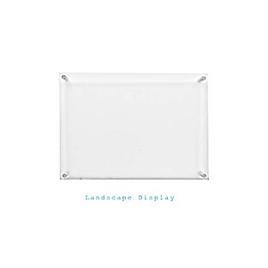 Snow David 11x14 Floating Acrylic Picture Frame with Chrome Standoff Double Panel Wall Mount Photo Frame for Picture Up to inches (11x14)