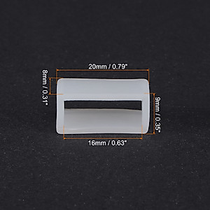 uxcell Watch Band Strap Loops, Rubber Replacement Fastener Rings Silicone Watch Holder Keeper for 16mm Width Watch Band, Transparent 4 Pcs