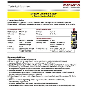 menzerna | MCP2500 Medium Cut Polish 2500, 8 oz.