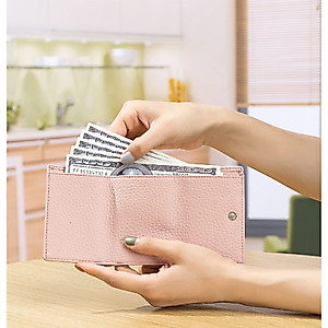 Wopedally 2023 New Unisex Anti-Credit Card Fraud Folding Mini Wallet, Handmade RFID Soft Leather Purse Multi Compartment Wallet (Green)