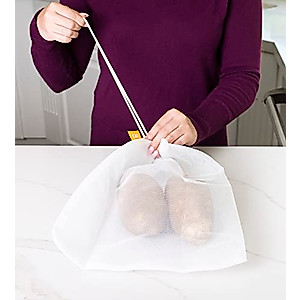 Joie Reusable Produce Bags 5pc Set, Sustainable, Nylon, Mesh, Machine Washable, Eco-Friendly